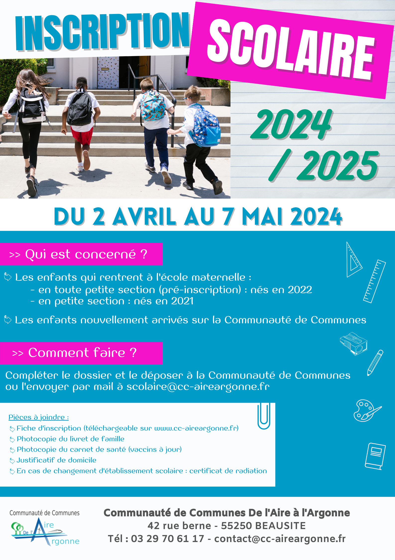 Inscription scolaire 2024/2025